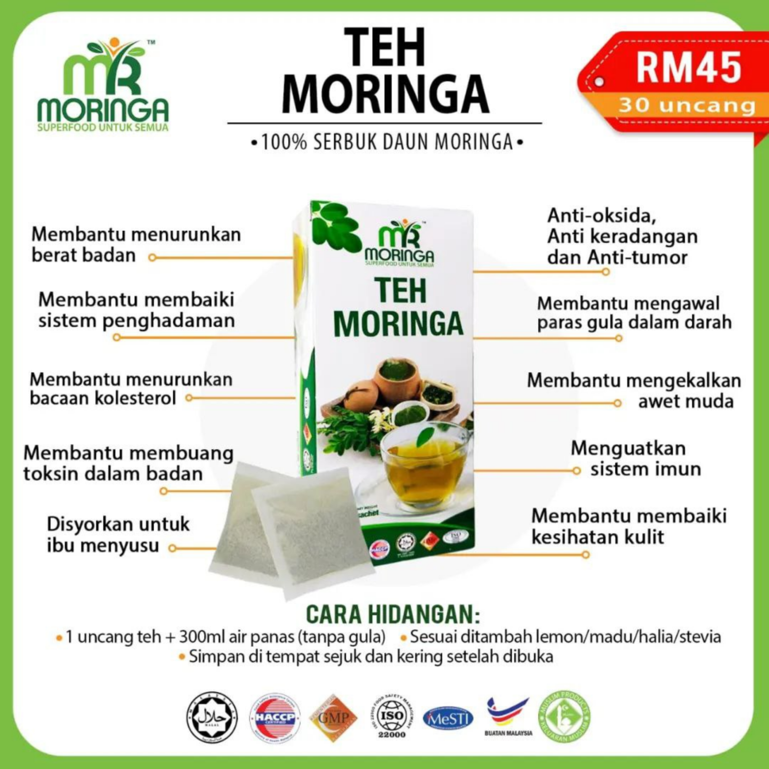 Supplement Moringa Asli Malaysia – MR Moringa | Tenaga & Imun